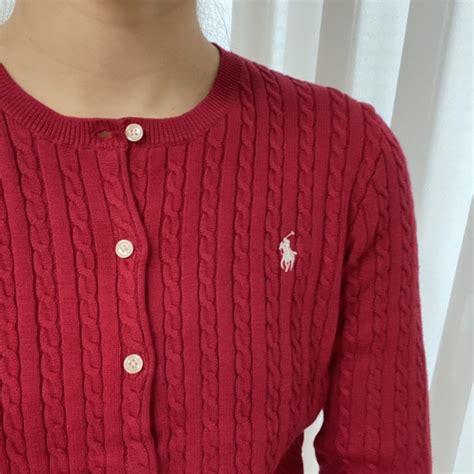 [리뷰] 폴로 랄프로렌 직구 걸즈 케이블 가디건 홀리데이 레드 Xl 착용 후기 Feat 헌터네이비 Xl 비교 네이버 블로그