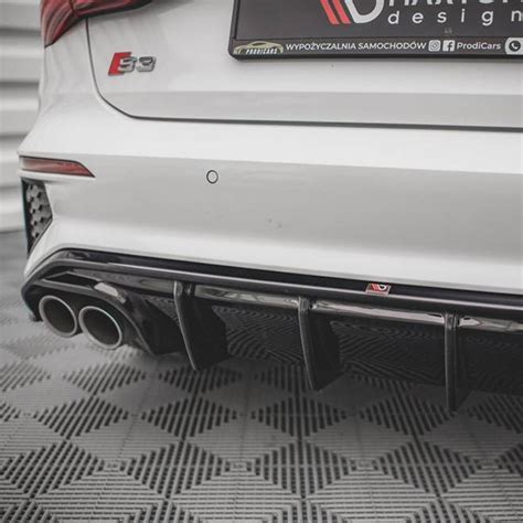 Maxton Design Audi S3 8y Sportback Gloss Black Rear Diffuser