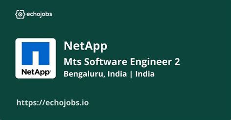 Netapp Is Hiring Mts Software Engineer 2 India Bengaluru India