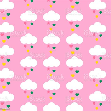 Kawaii Cloud Pattern Vector Stock Illustration Download Image Now