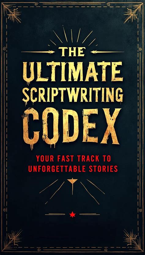 The Ultimate Script Writing Codex Your Fast Track To Unforgettable Stories