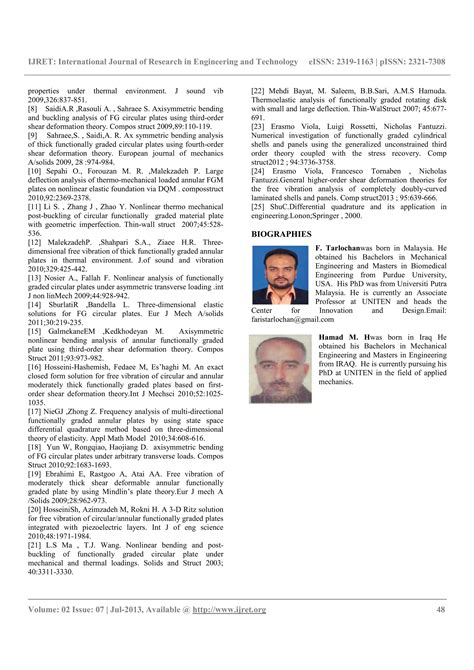 An Axisymmetric Bending And Shear Stress Analysis Of Of Pdf