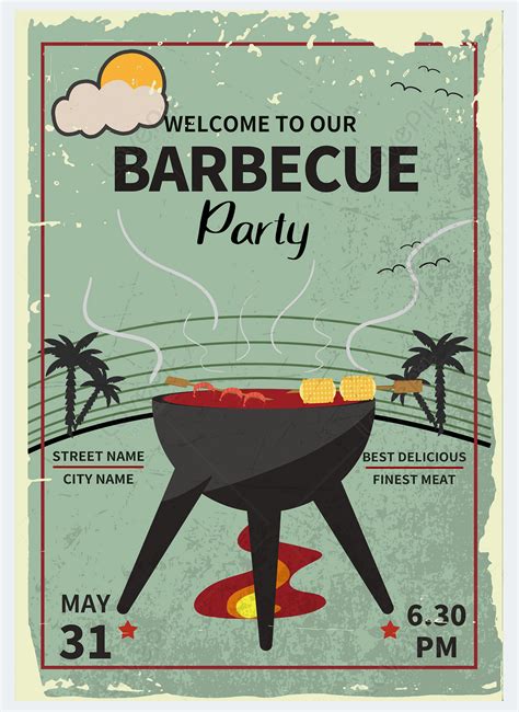 바베큐 파티 초대 포스터 이미지 사진 466865523 무료 다운로드