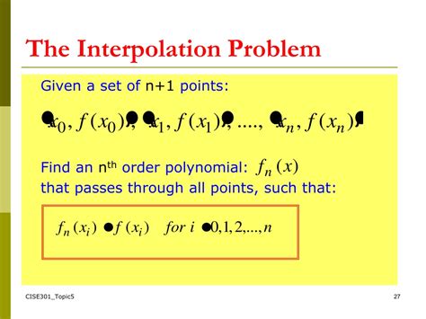 Ppt Se301 Numerical Methods Topic 5 Interpolation Lectures 20 22 Powerpoint Presentation