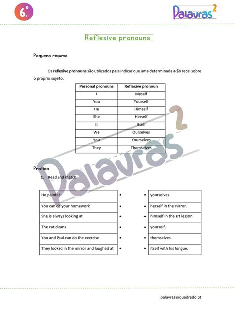 Ing 17 Reflexive Pronouns Pdf Semantic Units Syntactic Relationships