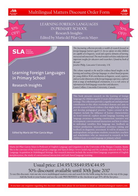 Pdf Learning Foreign Languages In Primary School Research Insights