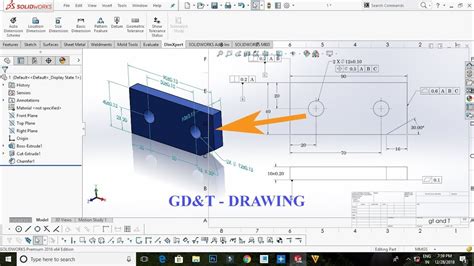 Solidworks Gdandt Drawing Design Tutorial Solidworks Drafting Youtube