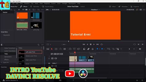 creare intro per youtube con davinci resolve youtube