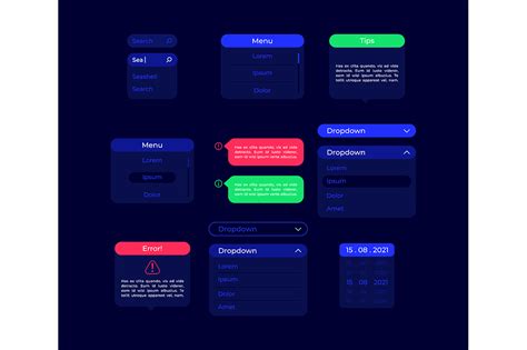 Settings UI Elements Kit Graphic By Bsd Studio Creative Fabrica