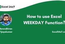 How To Use Excel NETWORKDAYS Function Excel 24x7