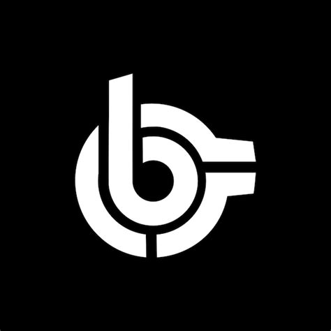 모노그램 문자 C B 및 F 로고 둥근 벡터 요소 C B 및 F 프리미엄 벡터