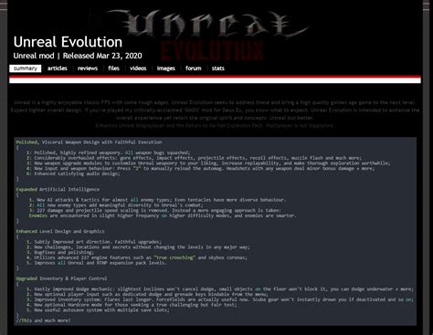 incline unreal evolution mod now released page 5 rpgcodex