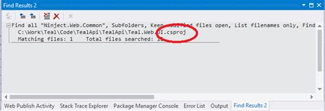 Net Find Text In Vs Including Sln And Csproj File Stack Overflow