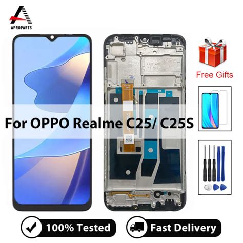 Lcd For Oppo Realme C25 C25s Rmx3193 Rmx3195 Display Touch Screen Digitizer Assembly With Frame
