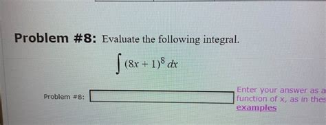 Solved Problem Evaluate The Following Integral Chegg Com