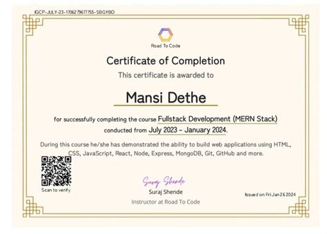 Mansi Dethe On Linkedin Hello Everyone 🙏🏻 I Have Successfully