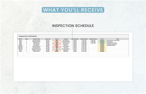 Operations Building Inspection Schedule Template In Google Sheets Excel Download Template Net