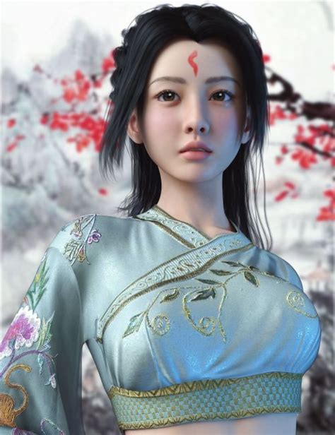 Vo Xiao Mei Character And Hair For Genesis D Models For Daz Studio And Poser