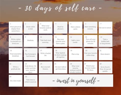 Self Care Calendar Care Calendar Self Care Activities Self
