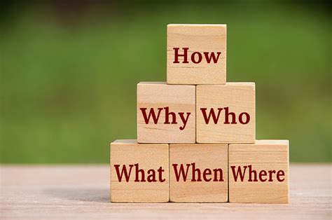 어떻게 왜 누가 무엇을 언제 어디서 텍스트가 흐려진 자연 배경이 있습니다 0명에 대한 스톡 사진 및 기타 이미지 0명 개념 개념과 주제 Istock