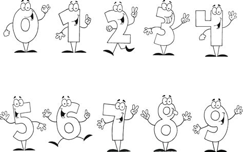 Dibujos De Números Para Colorear E Imprimir Gratis Números Del 1 Al 10