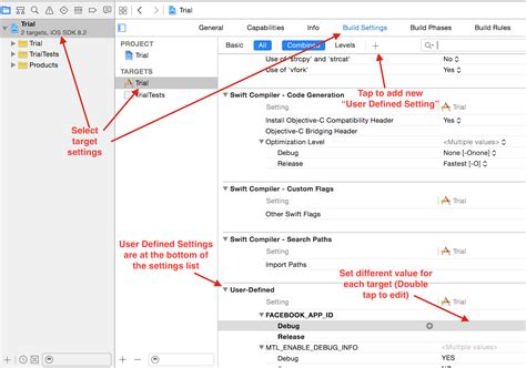 Xcode How To Manage Production And Development Credentials Using Facebook Ios Sdk Stack Overflow