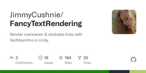 Github Jimmycushniefancytextrendering Render Markdown And Clickable Links With Textmeshpro In