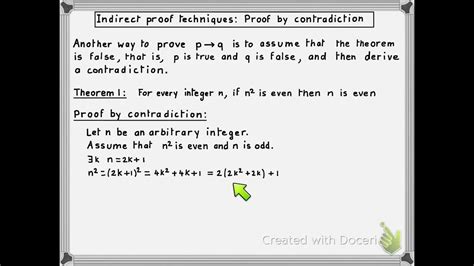 Discrete Structures Lecture 11 Segment 3 Intro To Proofs Part 1017 Youtube