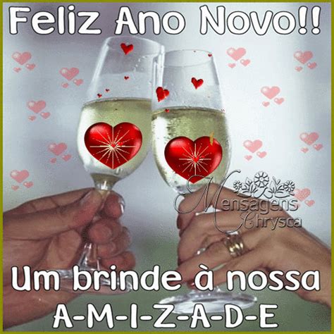 Feliz Ano Novo Um Brinde à Nossa Amizade
