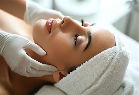 Premium Photo Girl Getting A Facial In A Spa Premium Photo Girl Getting A Facial In A Spa