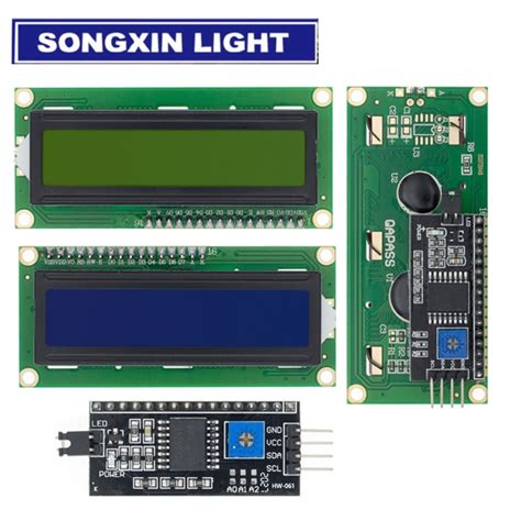 lcd1602 1602 módulo lcd pantalla azul amarillo verde 16x2 caracteres