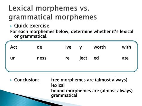 Morphemes