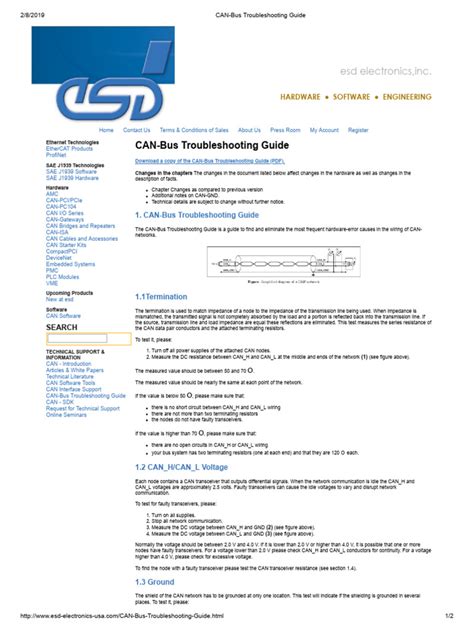 Can Bus Troubleshooting Guide Pdf Voltage Telecommunications