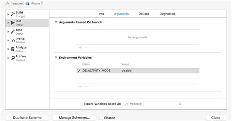 web and mobile development xcode 8 how to disable unwanted logs