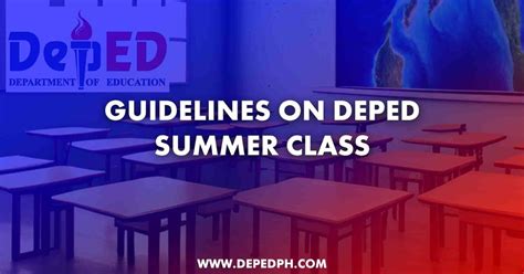 Guidelines On Deped Summer Classes Deped Ph