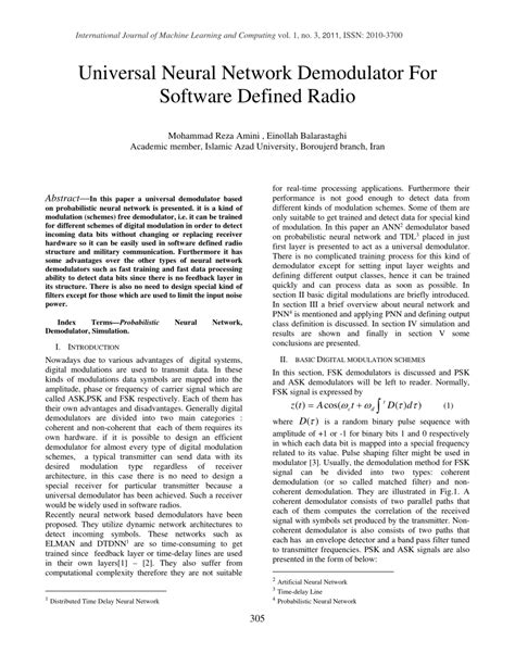 Pdf Universal Neural Network Demodulator For Software Defined Radio