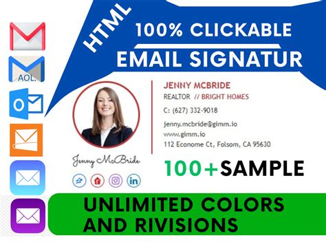 Professional Html Email Signature Create Html Clickable Email