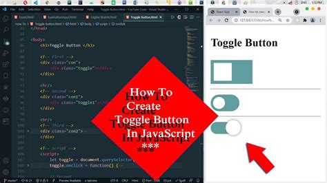 How To Create Toggle Button With Html Css And Javascript Youtube