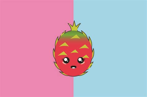 Dragon Fruit Kawaii Cute Illustration Graphic By Purplebubble