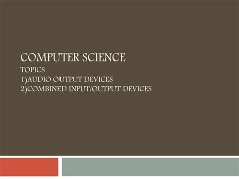 Input And Output Pptx