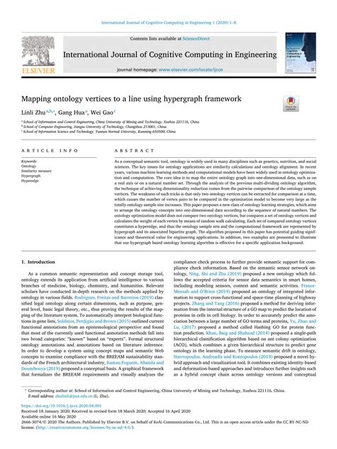 Pdf Mapping Ontology Vertices To A Line Using Hypergraph Framework