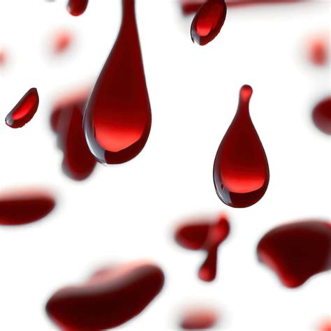 Premium Photo Closeup Drops Of Red Blood Isolated On White Abstract