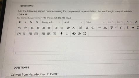 Solved QUESTION 3 Add The Following Signed Numbers Using 2 S Chegg Com