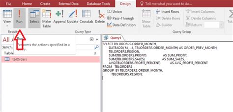 How To Create A Report In Access Using SQL Query