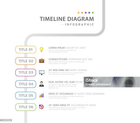 인포그래픽 6단계 제목 로드맵과 아이콘이 있는 최신 타임라인 다이어그램 인포그래픽에 대한 스톡 벡터 아트 및 기타 이미지 인포그래픽 타임라인 6 Istock