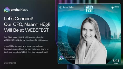 meet naemi hügli at web3fest 2024 onchainlabs posted on the topic