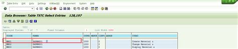 Abap Tcode To Table Mapping Stack Overflow