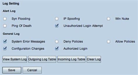 System Log Configuration On RV RV RV G And RV VPN Routers Cisco