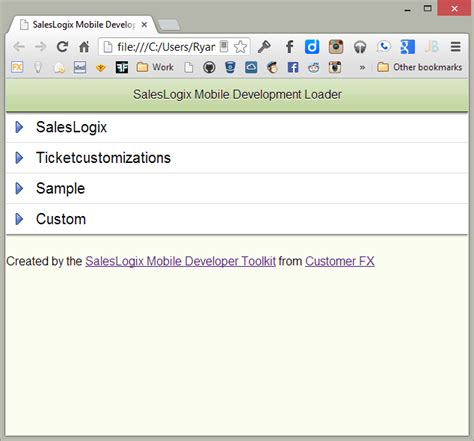 Updates To The Saleslogix Mobile Developer Toolkit Customer Fx