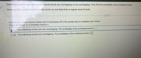Solved Determine Whether The Following Individual Events Are